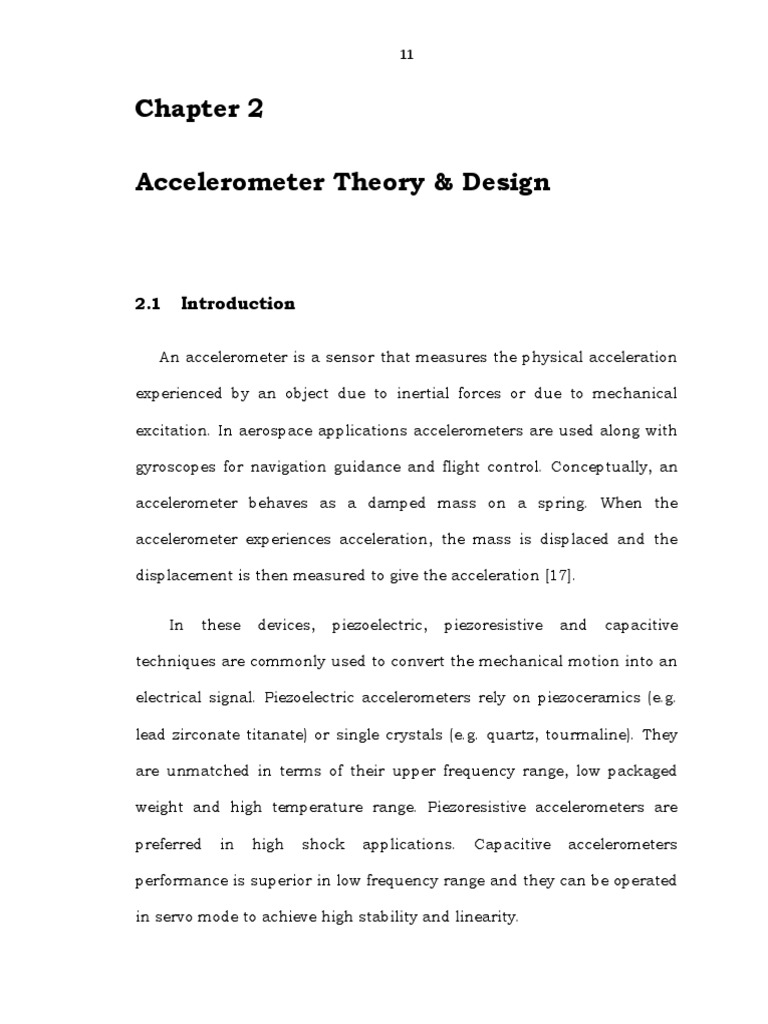Accelerometer Theory & Design | PDF | Accelerometer | Capacitor