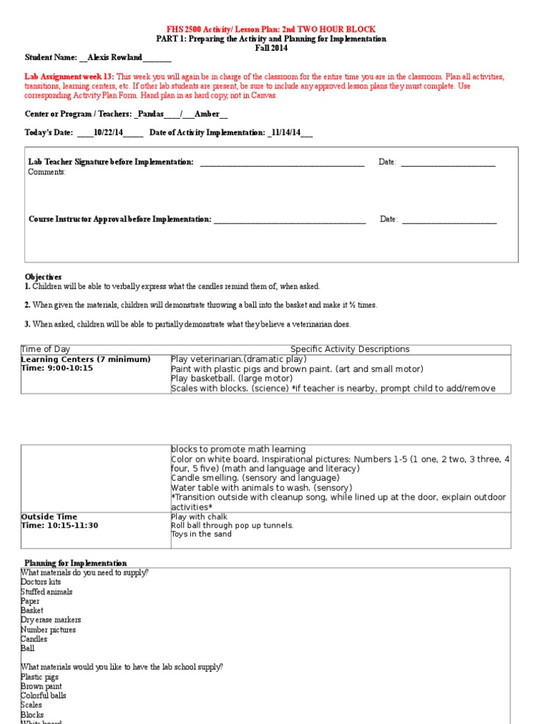 2 Hour Lesson Plan 2 | PDF | Lesson Plan | Classroom