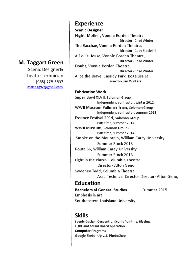 Matt Greens Resume | PDF