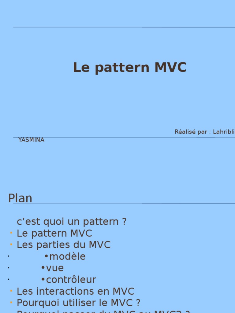Le Pattern Mvc Pdf Modèle Vue Contrôleur Javaserver Pages