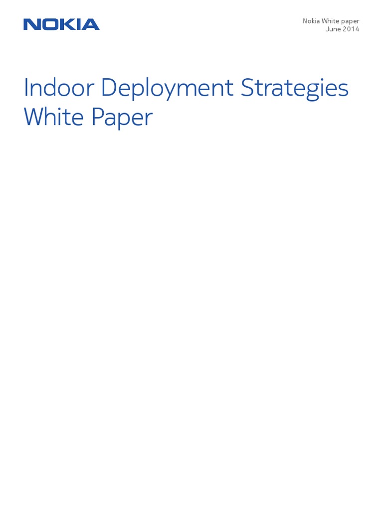 Nokia Indoor Deployment Strategies | PDF | Wi Fi | Cellular Network