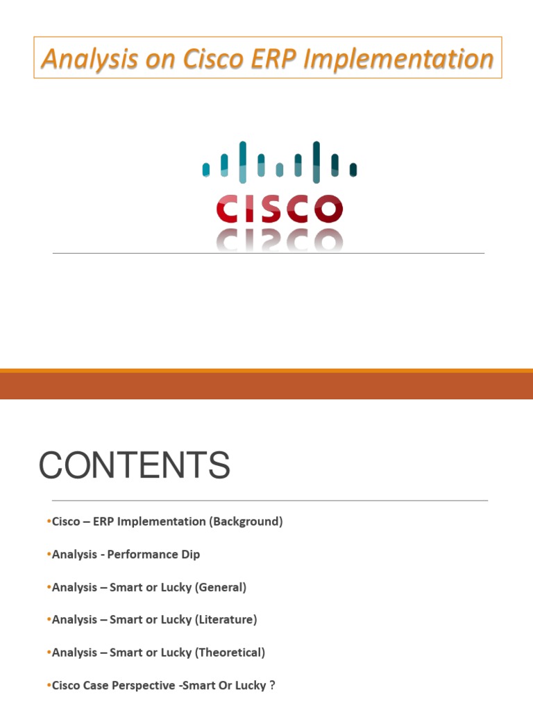 Cisco Erp Analysis | Enterprise Resource Planning | Accountability