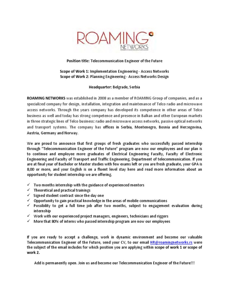 Telecomunication Engineer of The Future Ad | Download Free PDF ...