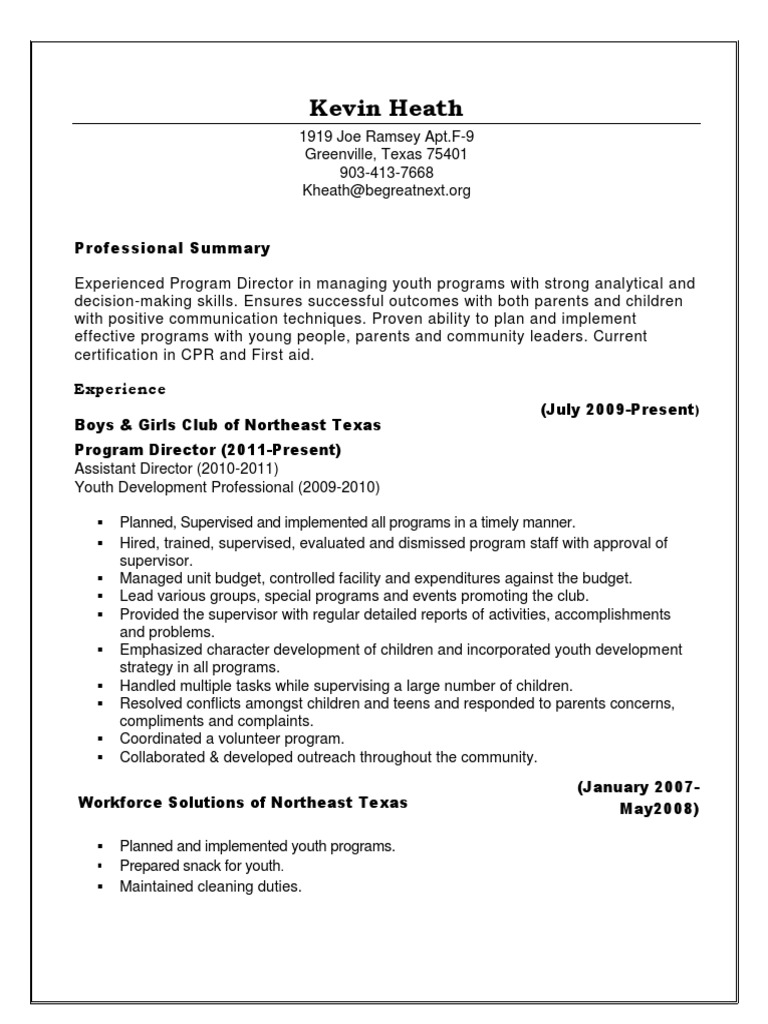 Kevin Resume 2012 | PDF