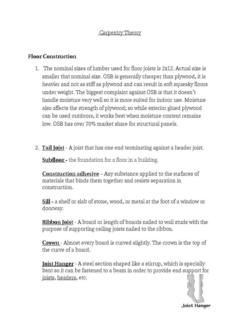 Carpentry Theory | PDF | Framing (Construction) | Building