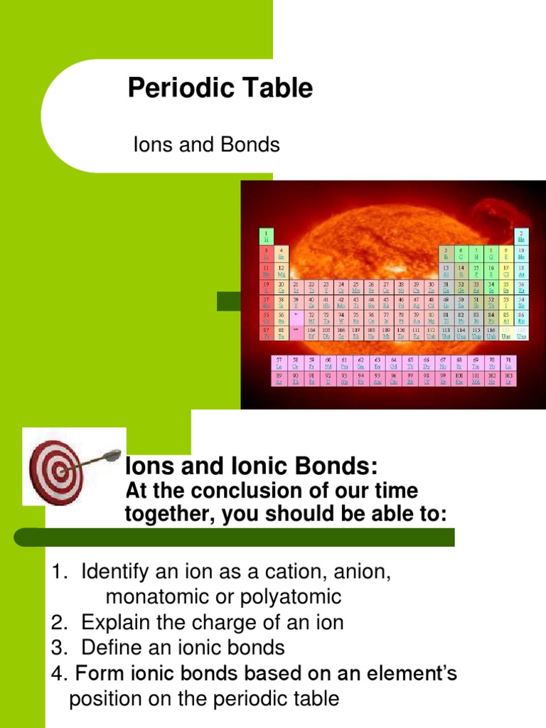 Ions and Bonds Powerpoint | PDF | Ion | Ionic Bonding