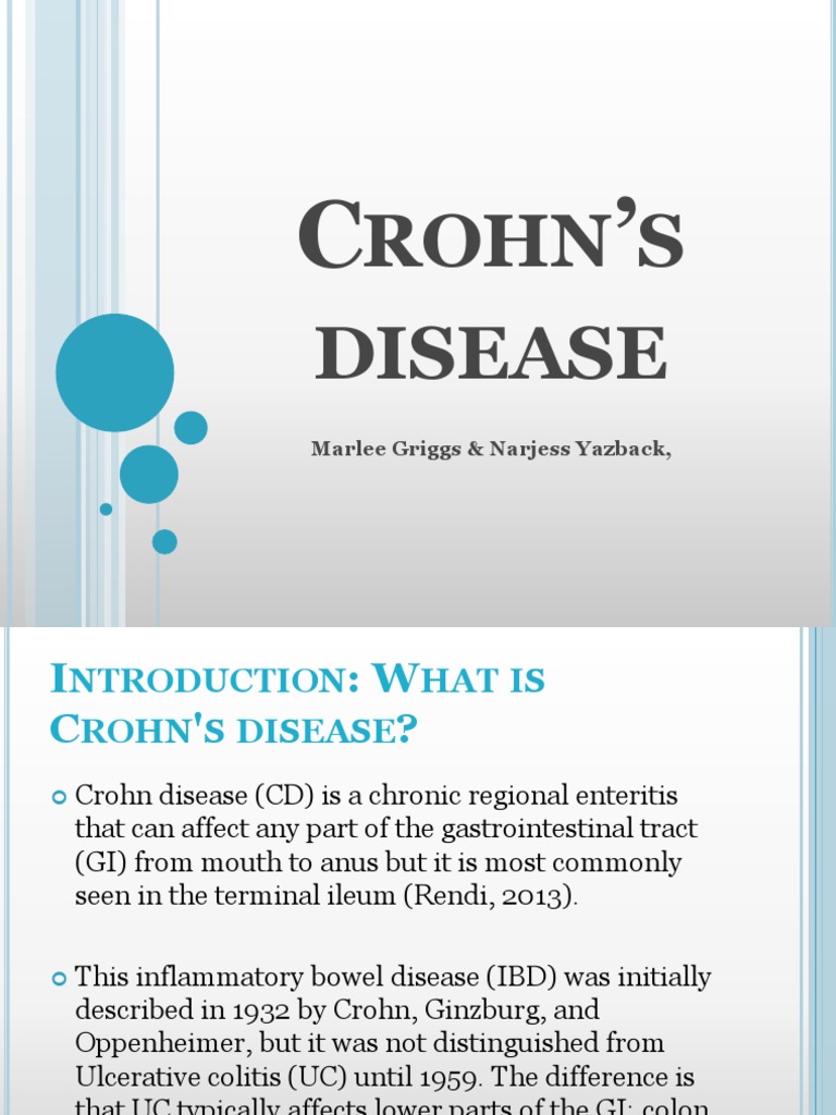 Crohns Disease Ebp Case Study Presentation | PDF | Crohn's Disease ...