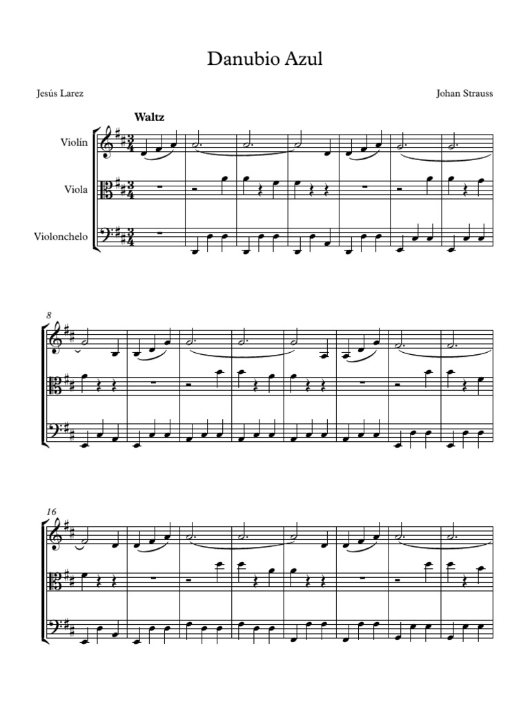 Danubio Azul Trio - Partitura Completa