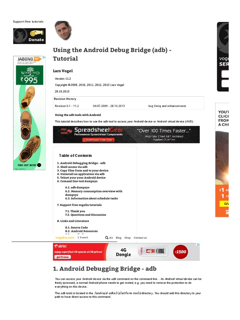 Adb Tutorials | PDF | Android (Operating System) | Command Line Interface