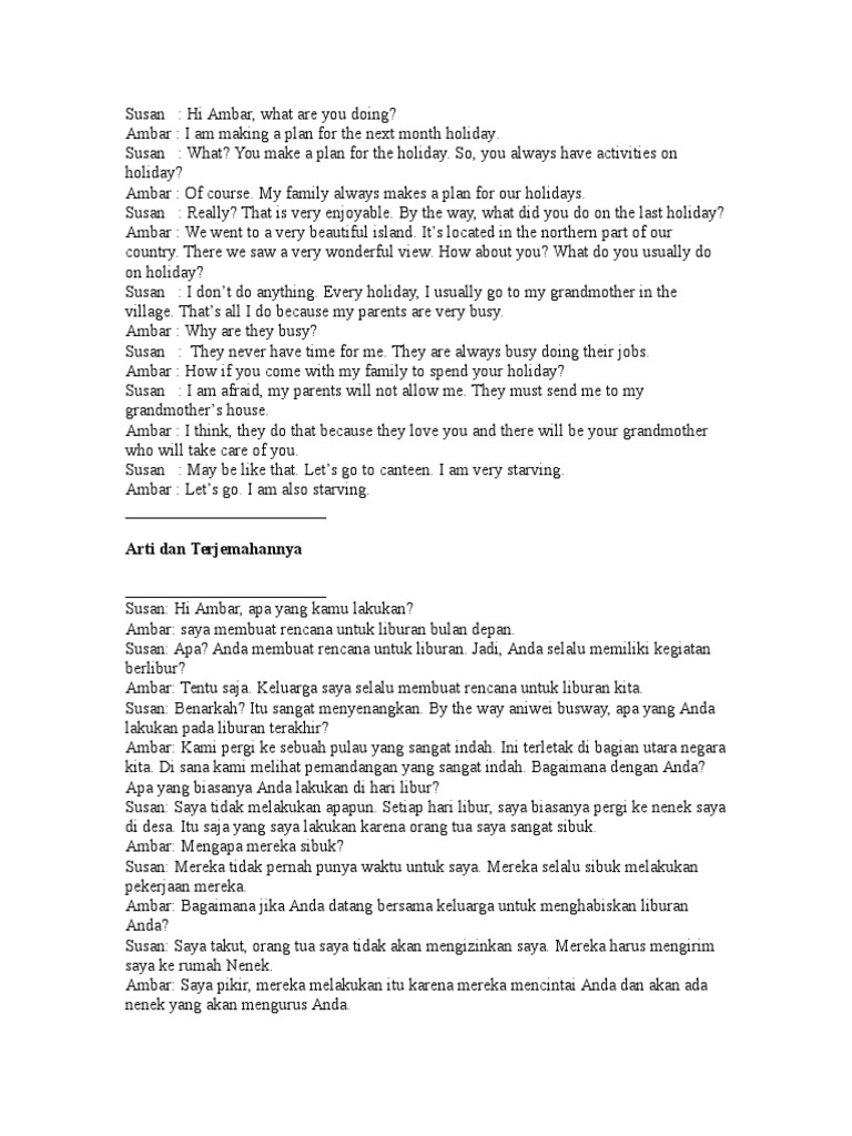Contoh Dialog Inggris | PDF