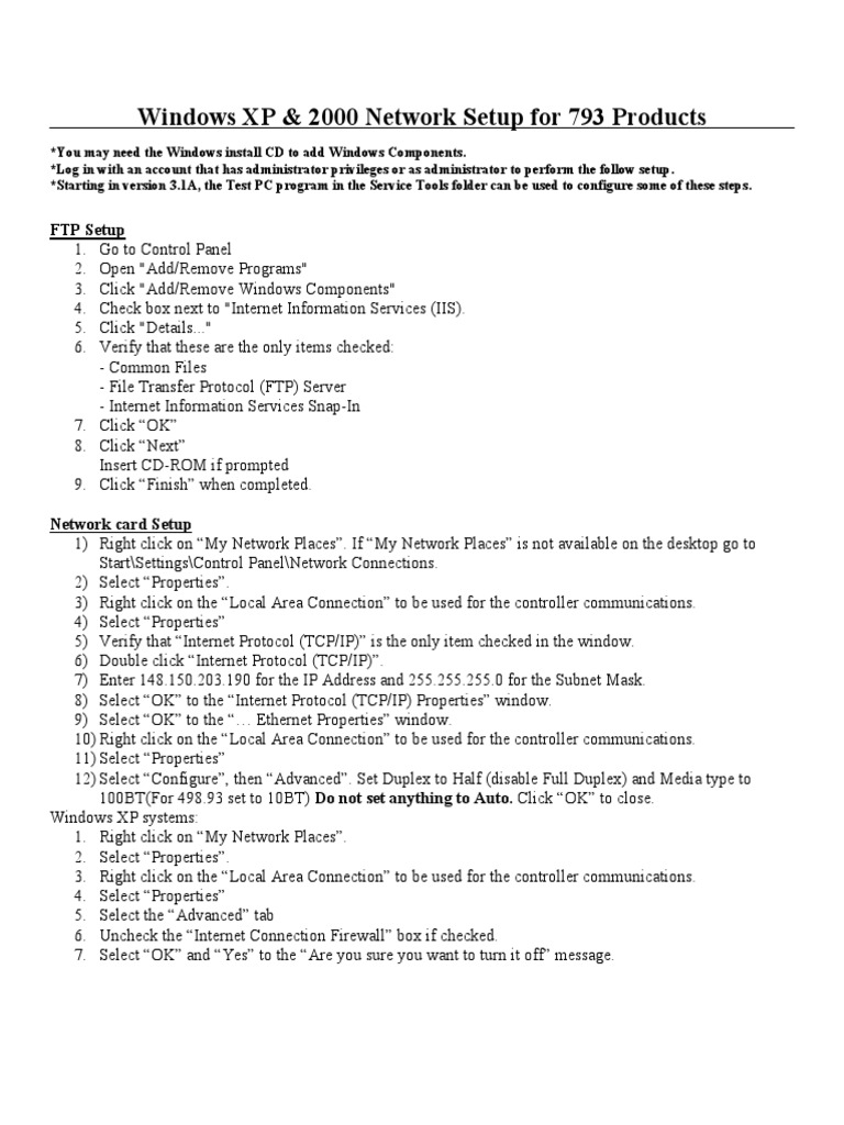 WIN2K Network | PDF | File Transfer Protocol | Computer Network