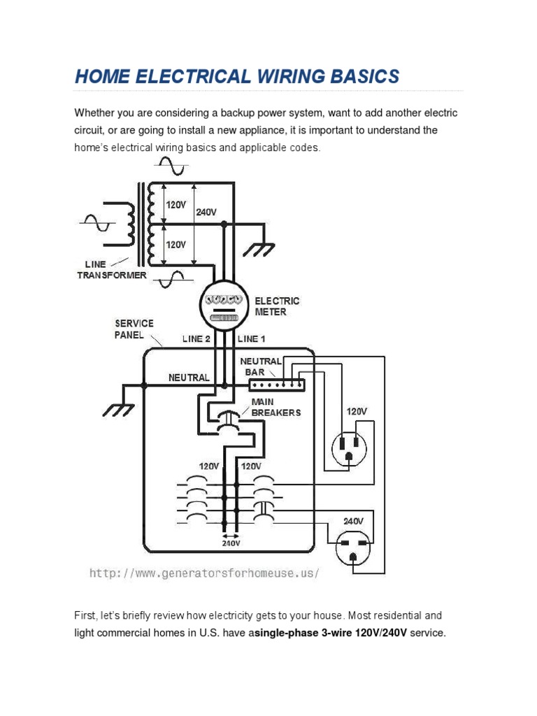 Home Electrical Wiring Basics | PDF | Mains Electricity | Electrical Wiring