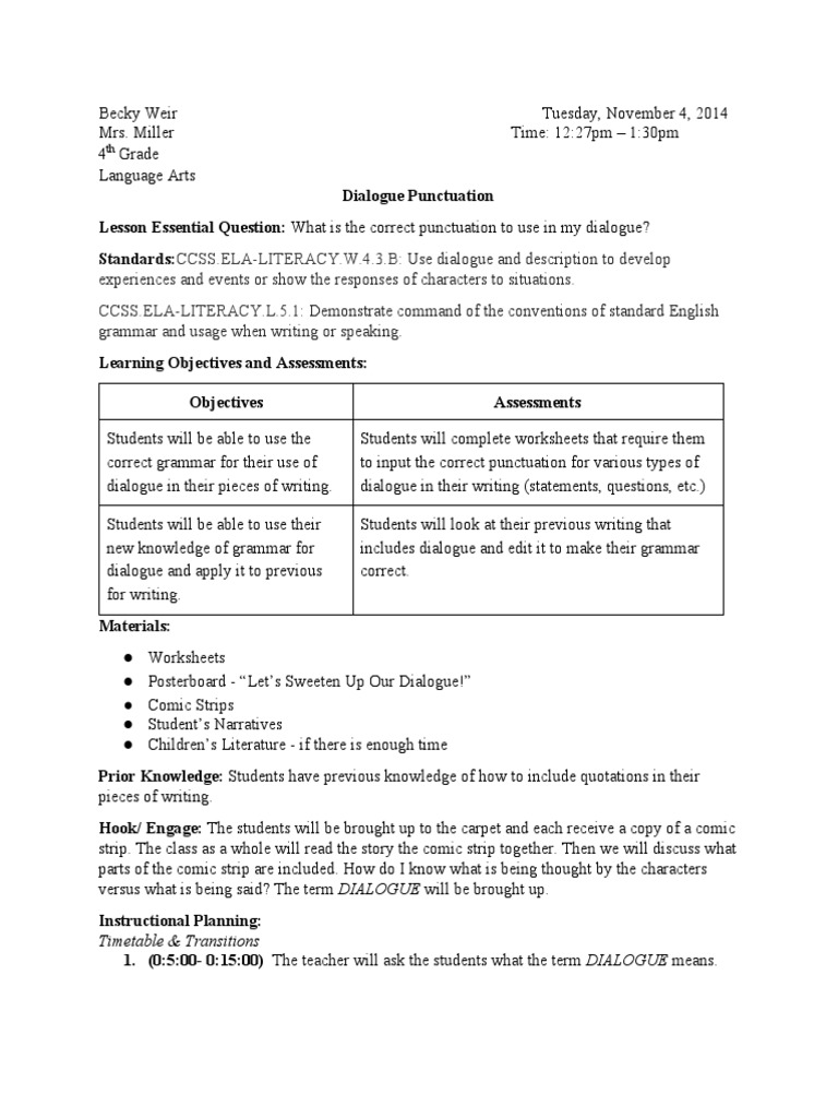 Quotationlesson | PDF | Educational Assessment | Punctuation