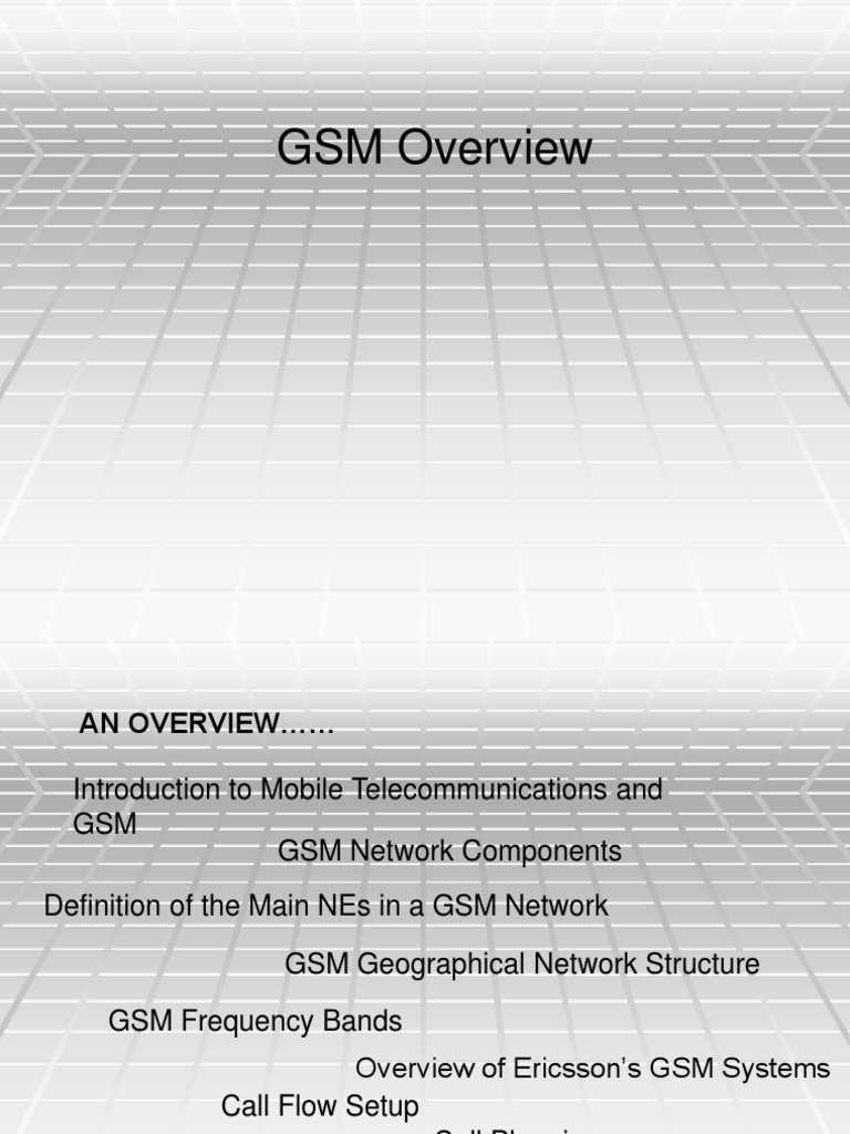 GSM Introduction | PDF | Gsm | Data Transmission