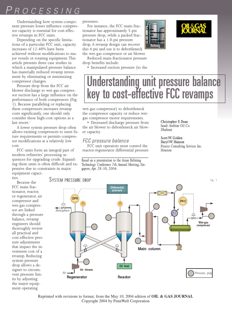 Understanding Unit Pressure Balance Key To Cost-Effective FCC Revamps ...