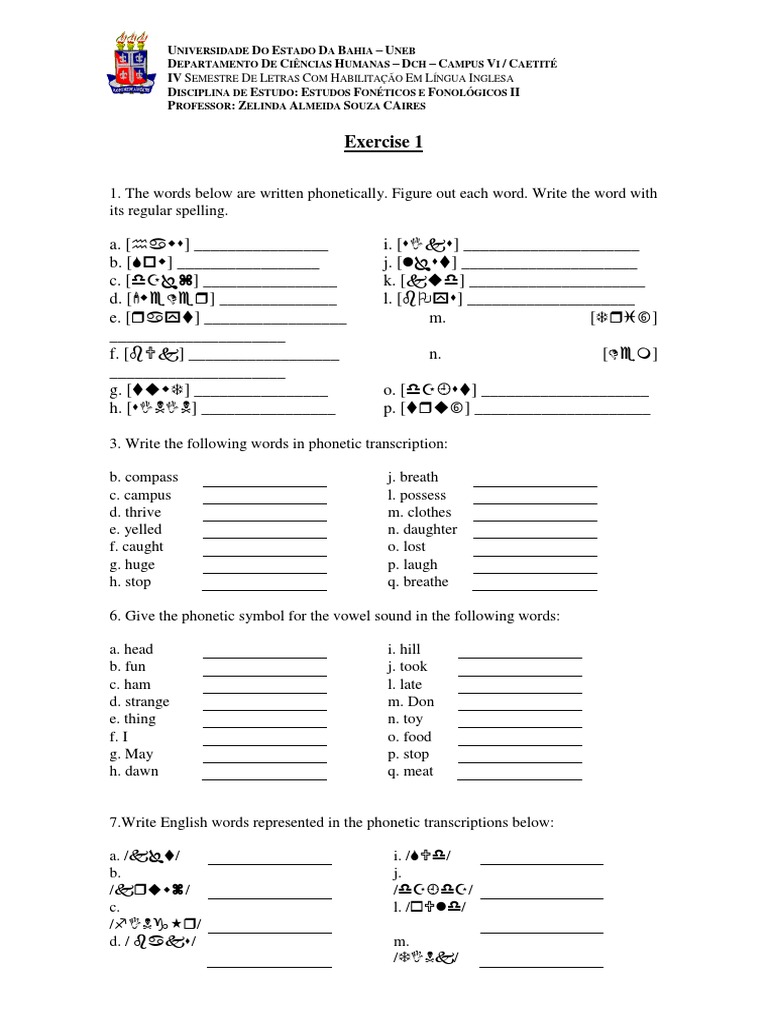 Phonetic Transcription | PDF