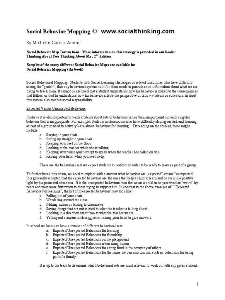 Social Behavior Map and Template | PDF | Behavior | Learning