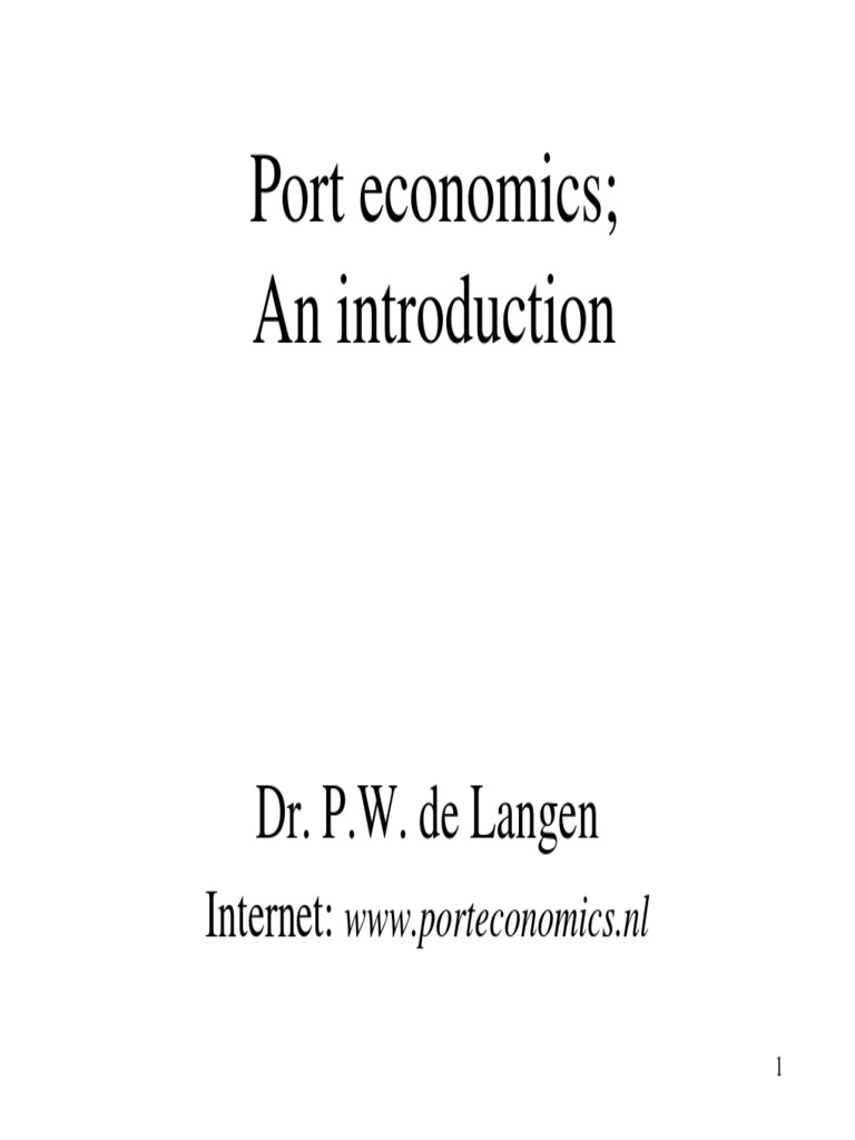 Port Economics | PDF | Port | Transport