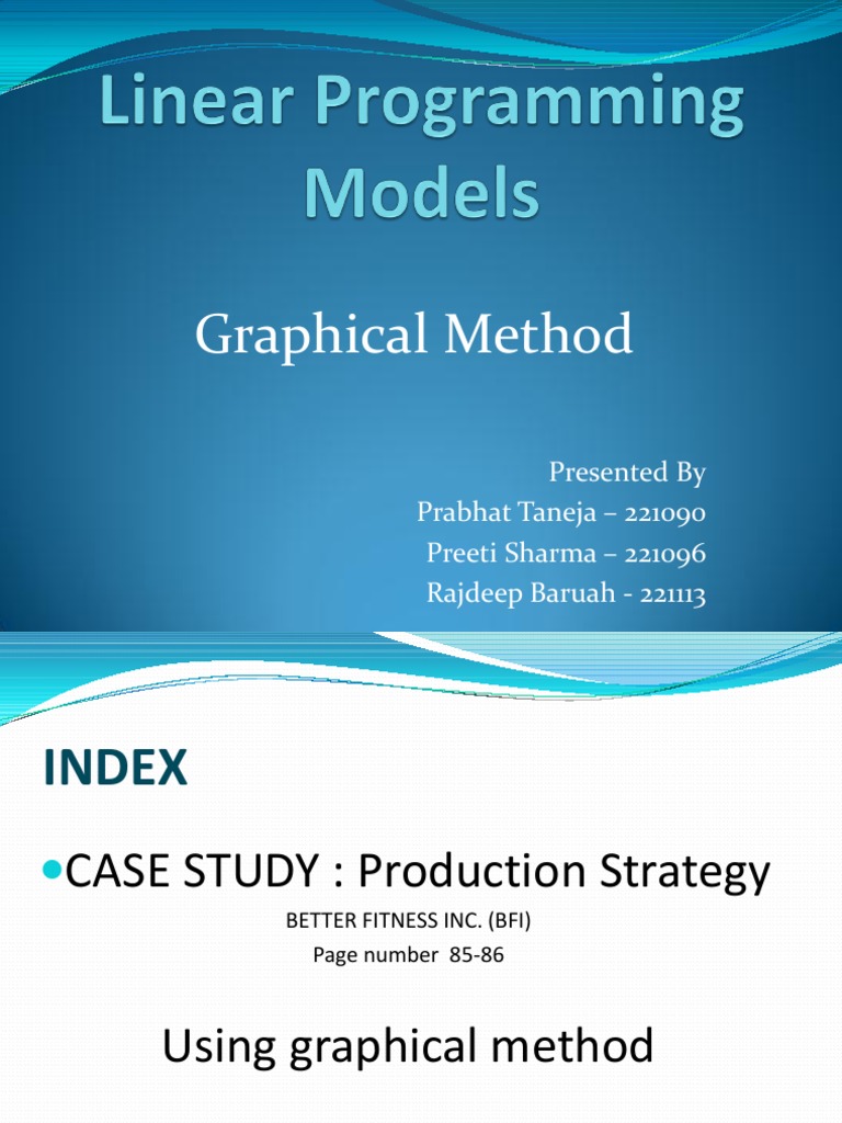 Linear Programming Production Strategy Bodyplus 100,200 | PDF | Profit ...