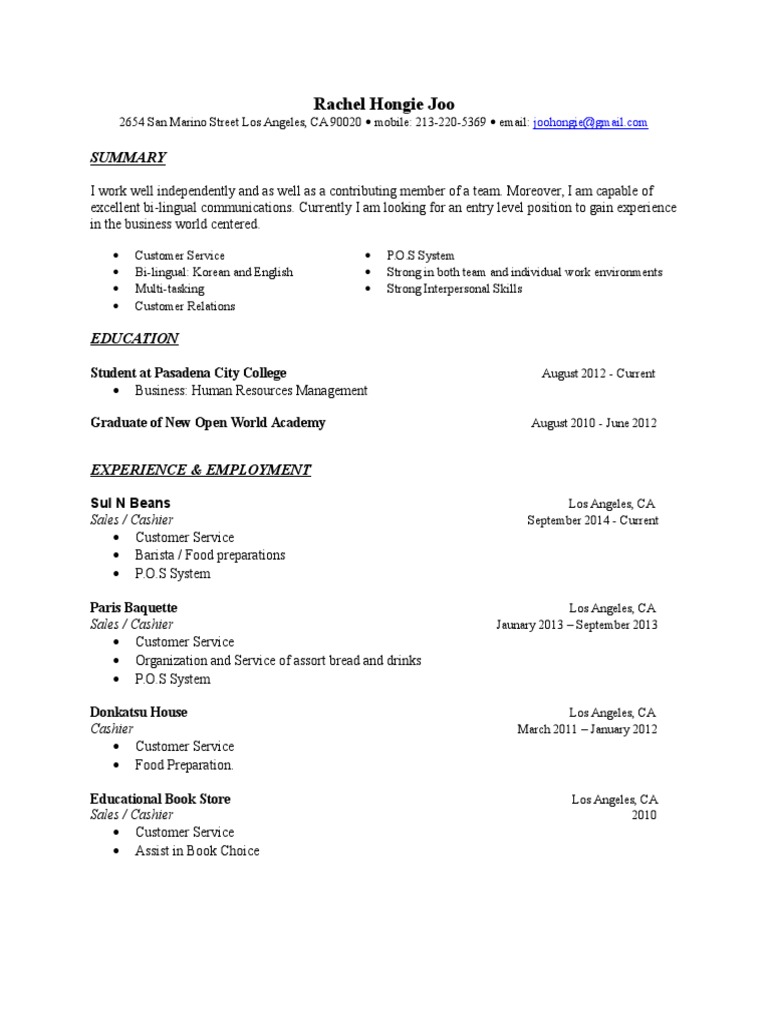 Final Resume | PDF | Career & Growth