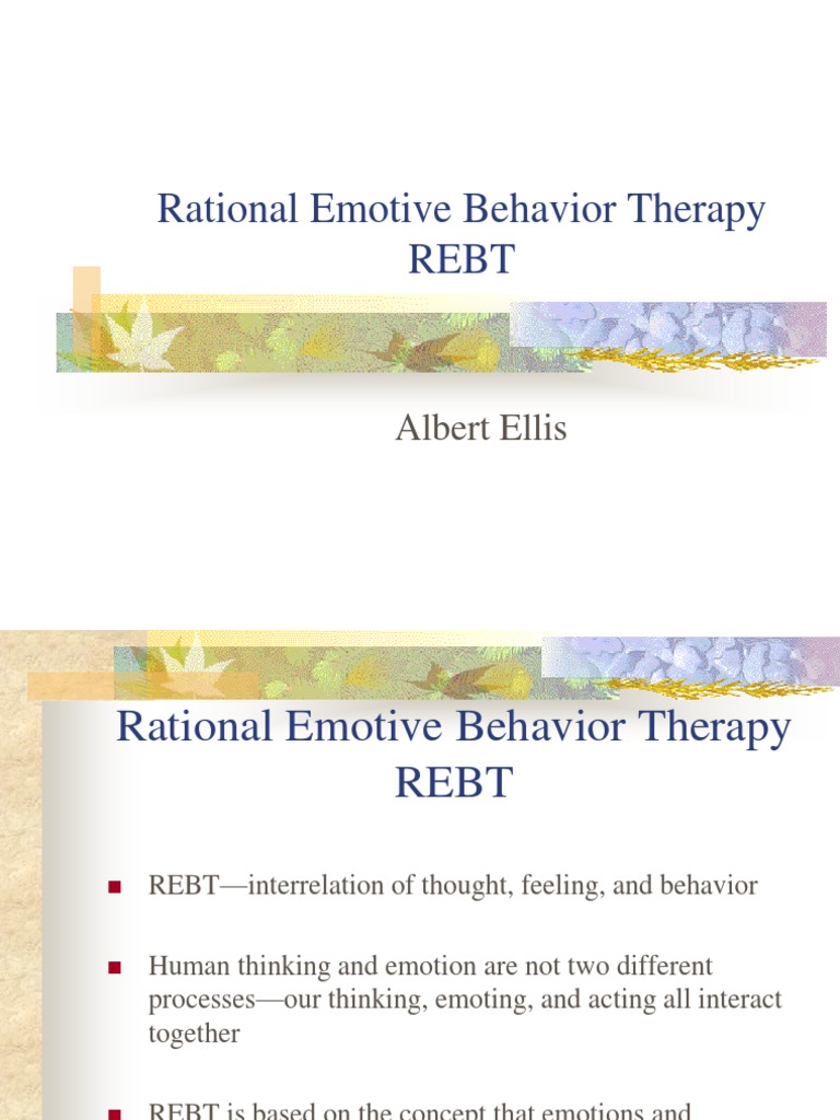 Rational Emotive Behavior Therapy Rebt: Albert Ellis | PDF | Rational ...