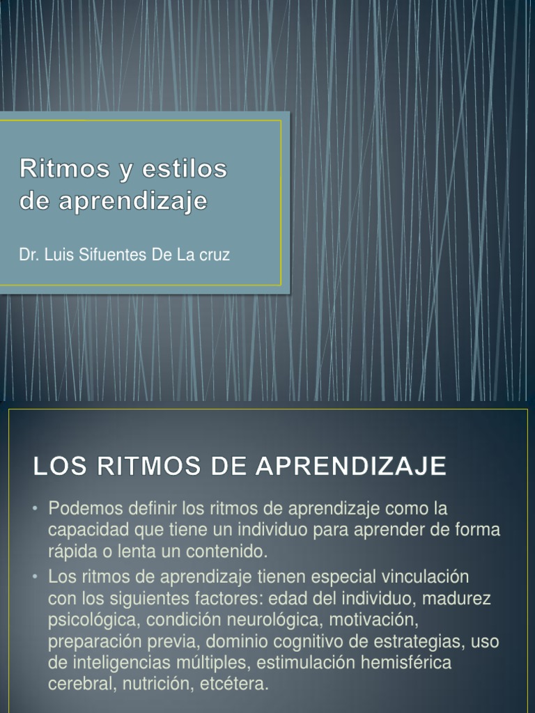 Ritmos y Estilos de Aprendizaje | PDF | Neuropsicología | Aprendizaje