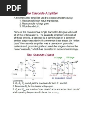 Cascode amplifier examples of similes