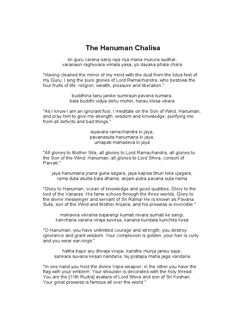 The Hanuman Chalisa