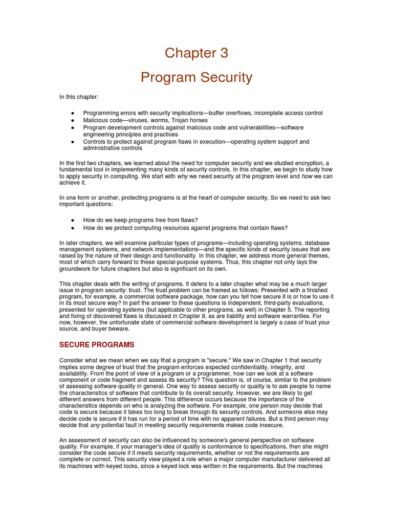 Security in Computing | PDF | Malware | Subroutine