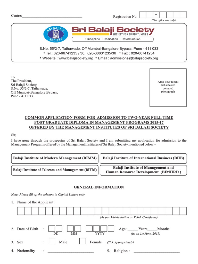 SBS-Application-Form-2015-17 (1).pdf | Postgraduate Education | Master ...