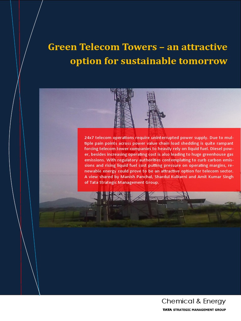 Renewable Energy for Telecom Towers | PDF