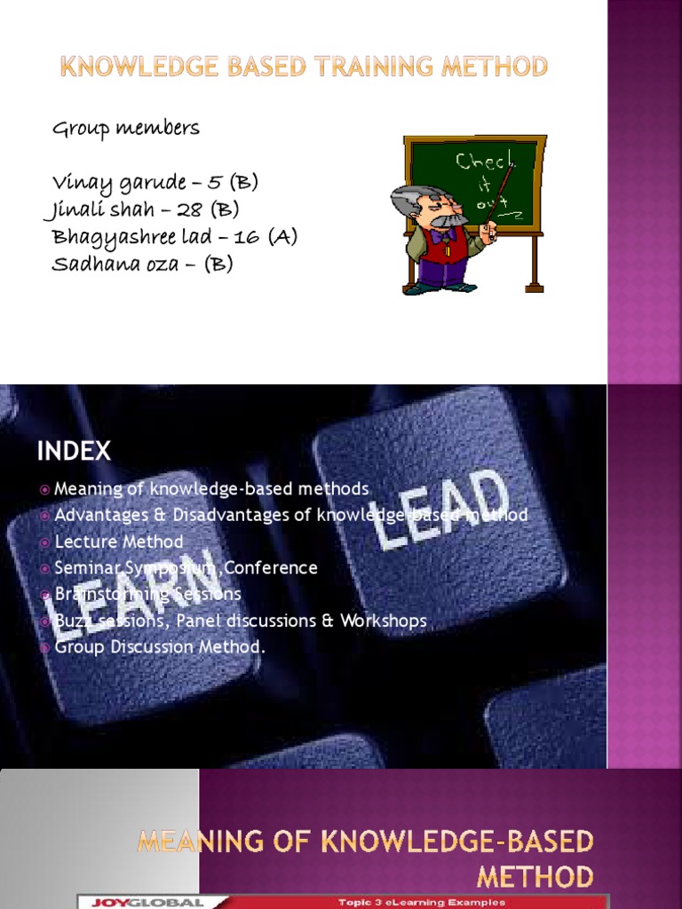 Knowledge Based Training Method | PDF | Lecture | Education Theory