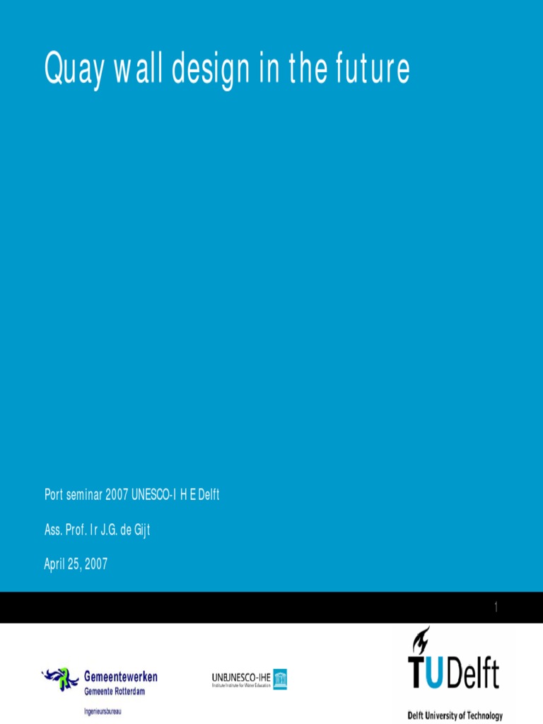 Quay Wall Design in The Future | PDF | Industries | Water Transport