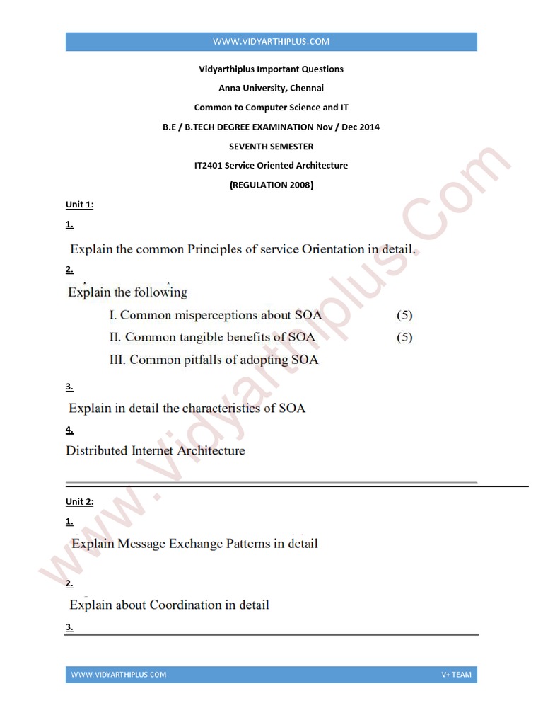 IT2401 Service Oriented Architecture | PDF | Technology & Engineering