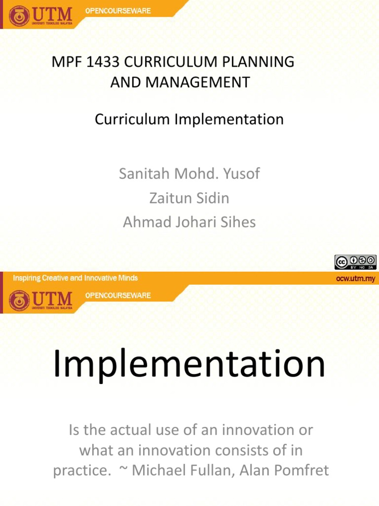 Curriculum Implementation Strategies | PDF | Change Management | Curriculum