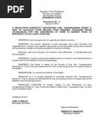 Sample Resolution Requesting For Fund | PDF | Local Government | Government