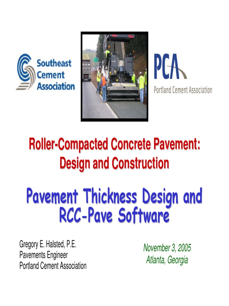 Sca-Pca RCC Design Seminar | PDF | Road Surface | Strength Of Materials