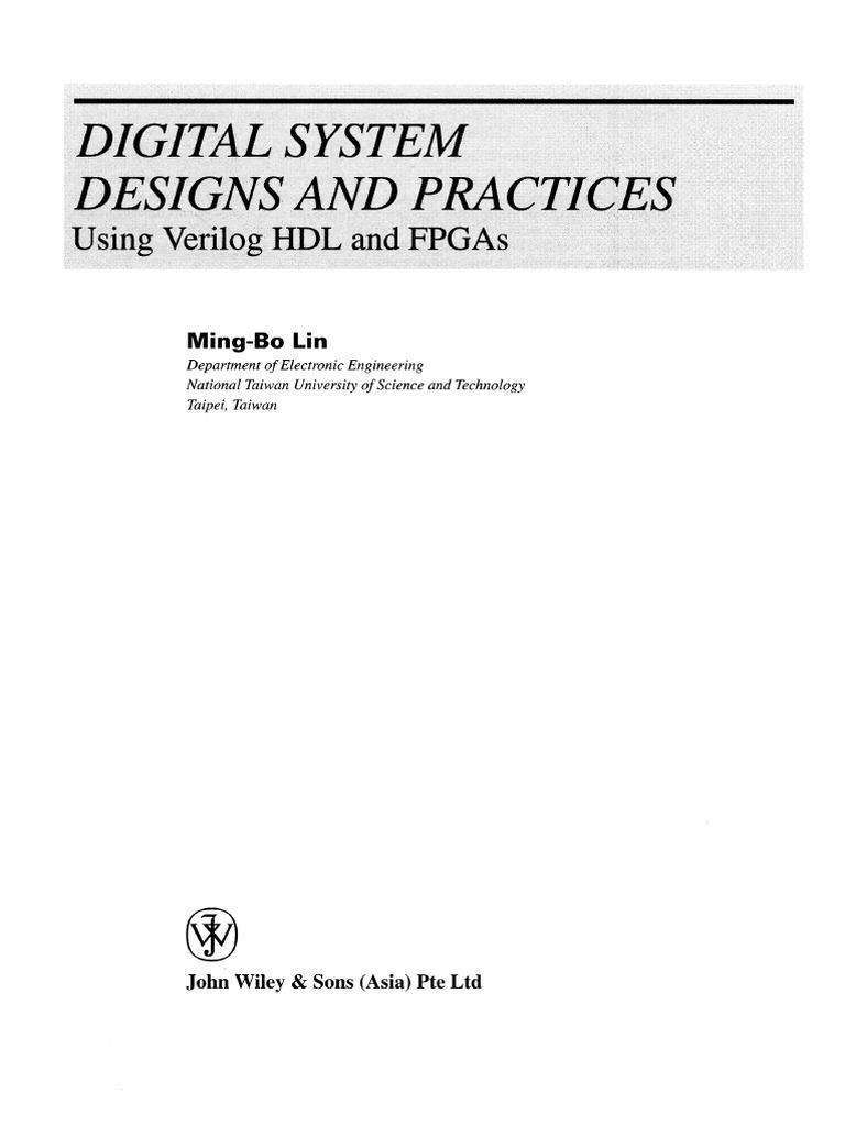 Digital System Designs and Practices: Using Verilog HDL and Fpgas | PDF | Hardware Description ...