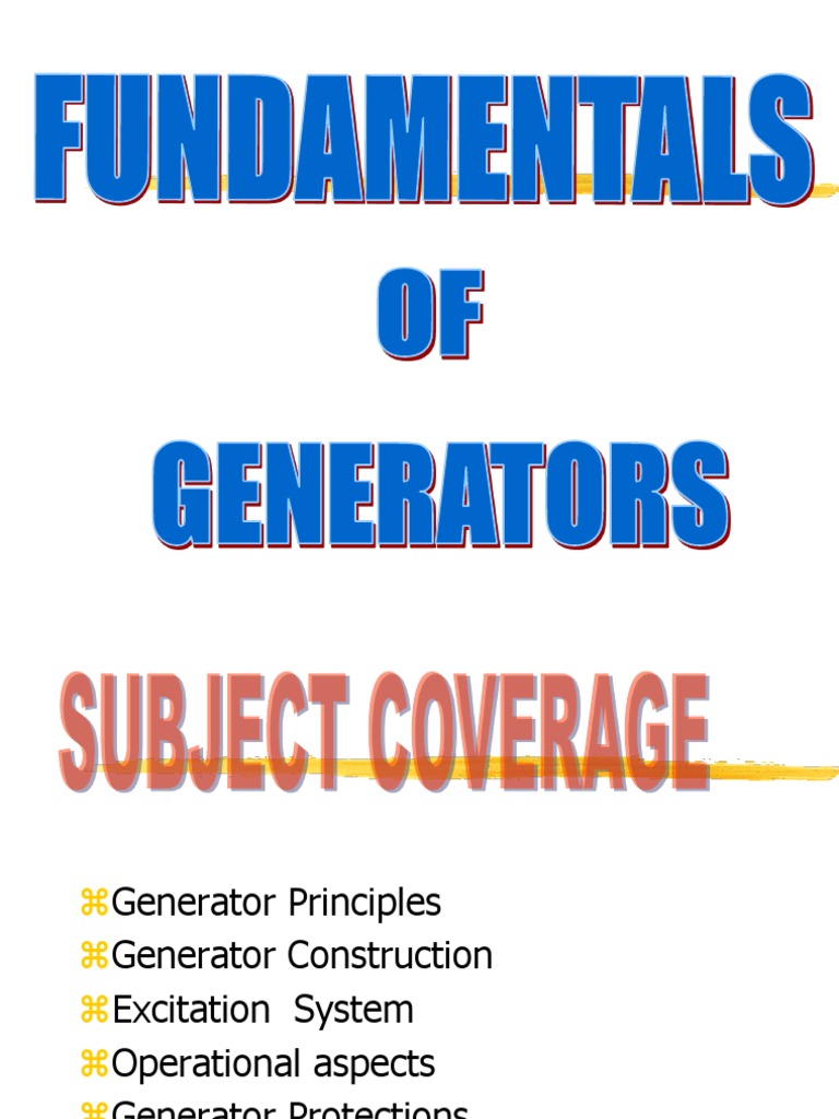 Generator Course | Download Free PDF | Electrical Engineering ...