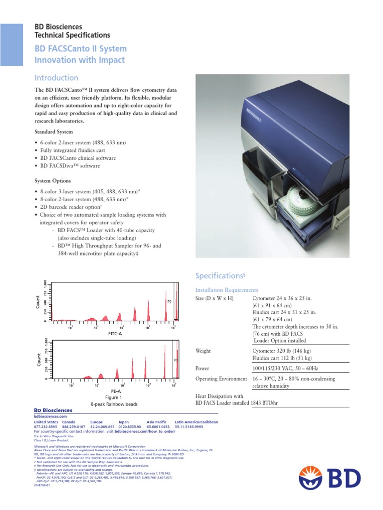 BD Facscanto Ii System Innovation With Impact: BD Biosciences Technical ...