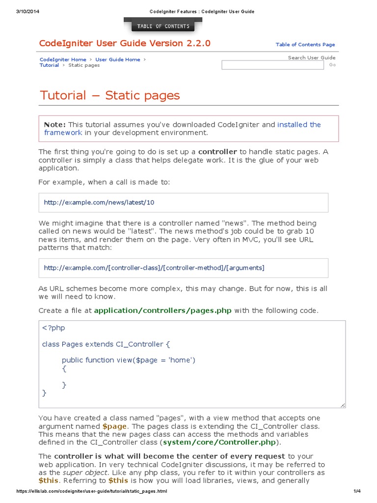CodeIgniter Features - CodeIgniter User Guide | PDF | Php | Array Data Type