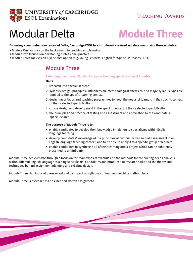 Modular Delta: Module Three | PDF | Modularity | Teaching