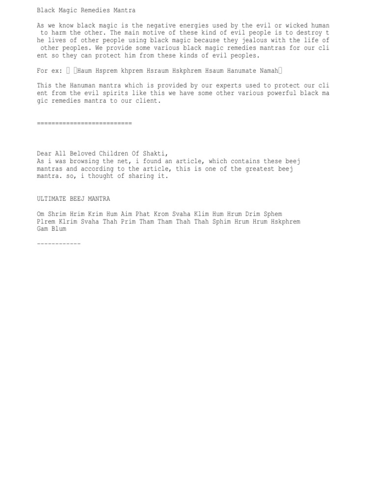 Ultimate Beeja Mantra | PDF