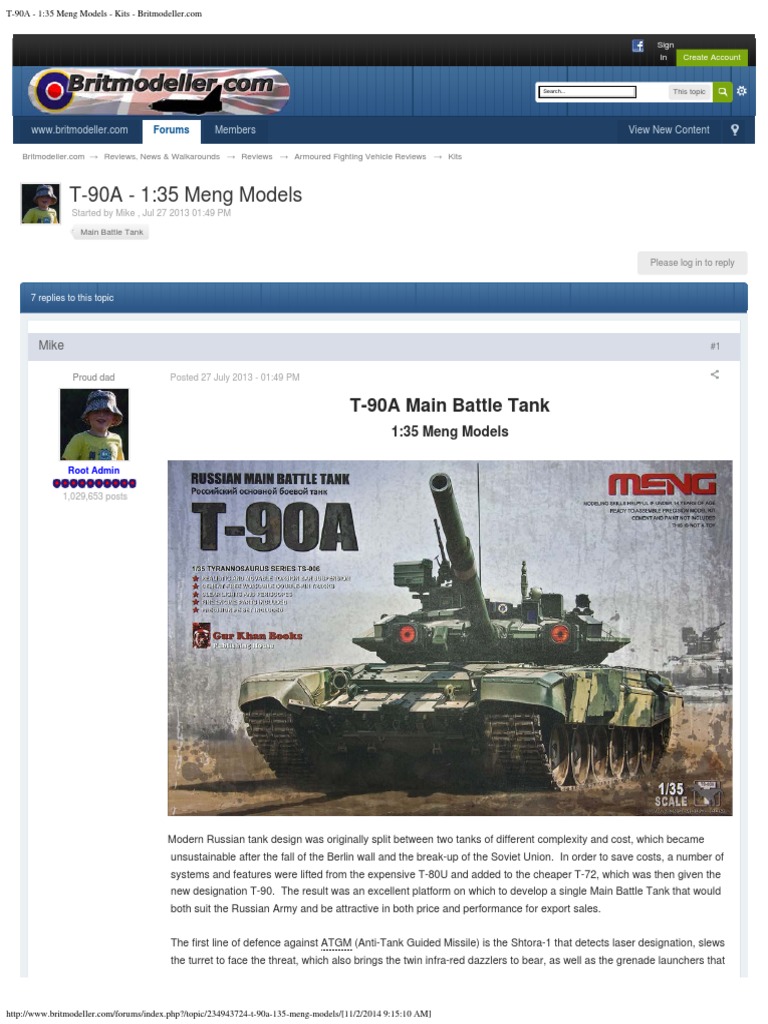 T-90A - 1 - 35 Meng Models - Kits | PDF | Combat Vehicles | Tanks