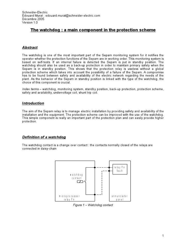 The Watchdog Protection Relay | PDF | Relay | Power Supply