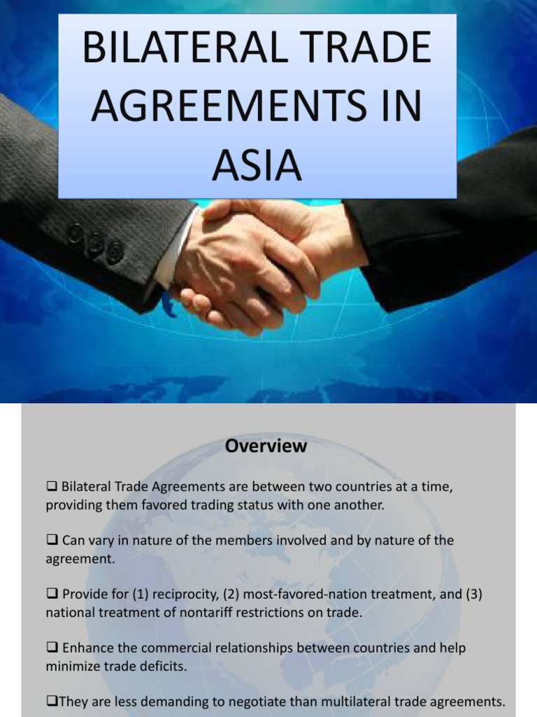 Bilateral Trade Agreement in Asia | PDF | Trade Agreements | Most ...