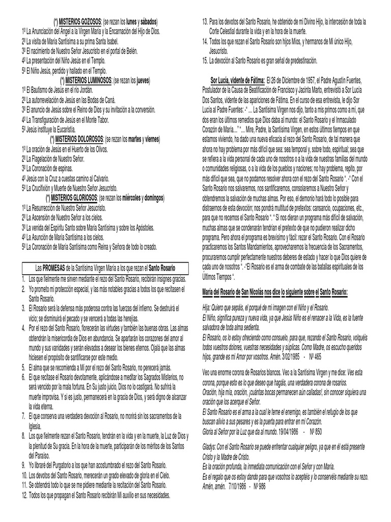 Santo Rosario Completo | Rosario | Oración