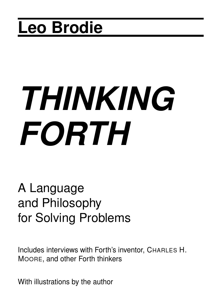 Thinking Forth - A Language and Philosophy For Solving Problems | PDF ...