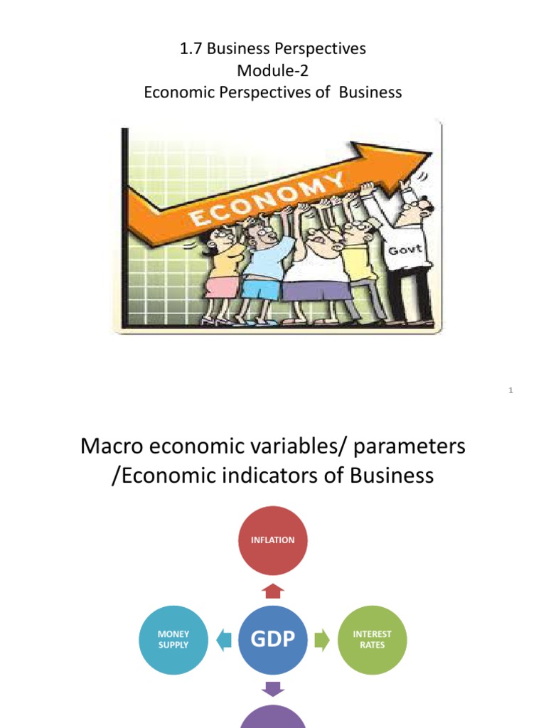 Economic Perspectives-Module 2 | Money Supply | Gross Domestic Product