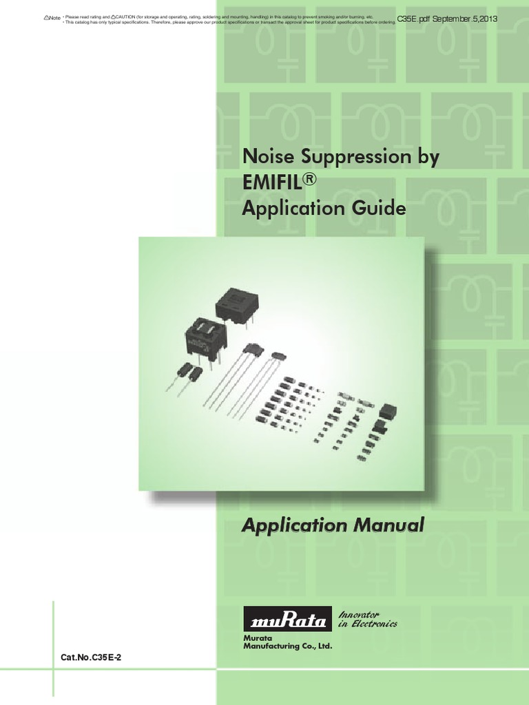 Noise Suppression by Emifil Application Guide: Application Manual ...